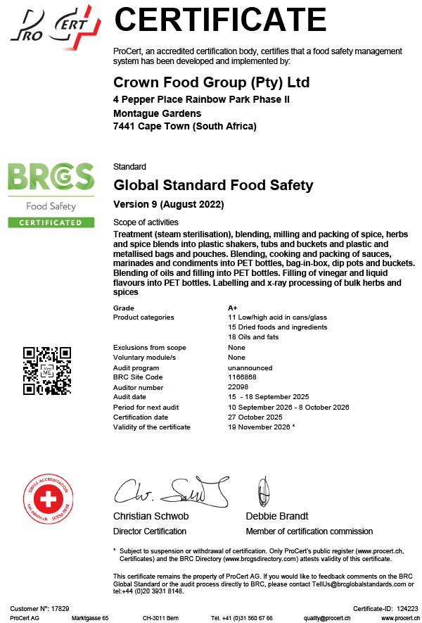 Crown Certifications - Crown National | Superior Products and Equipment ...