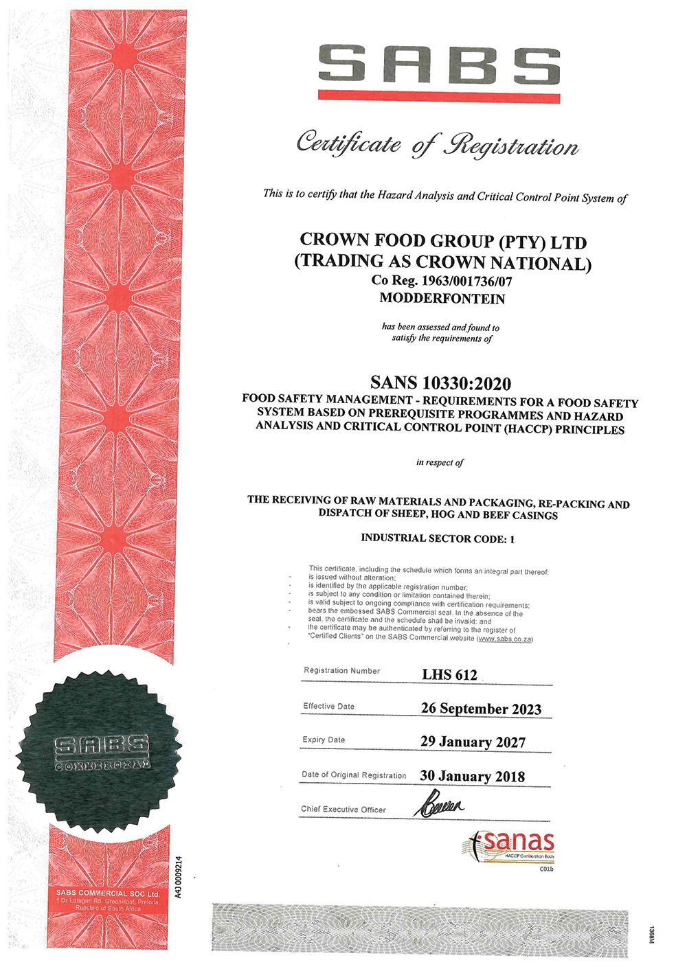 Crown Certifications - Crown National | Superior Products and Equipment ...