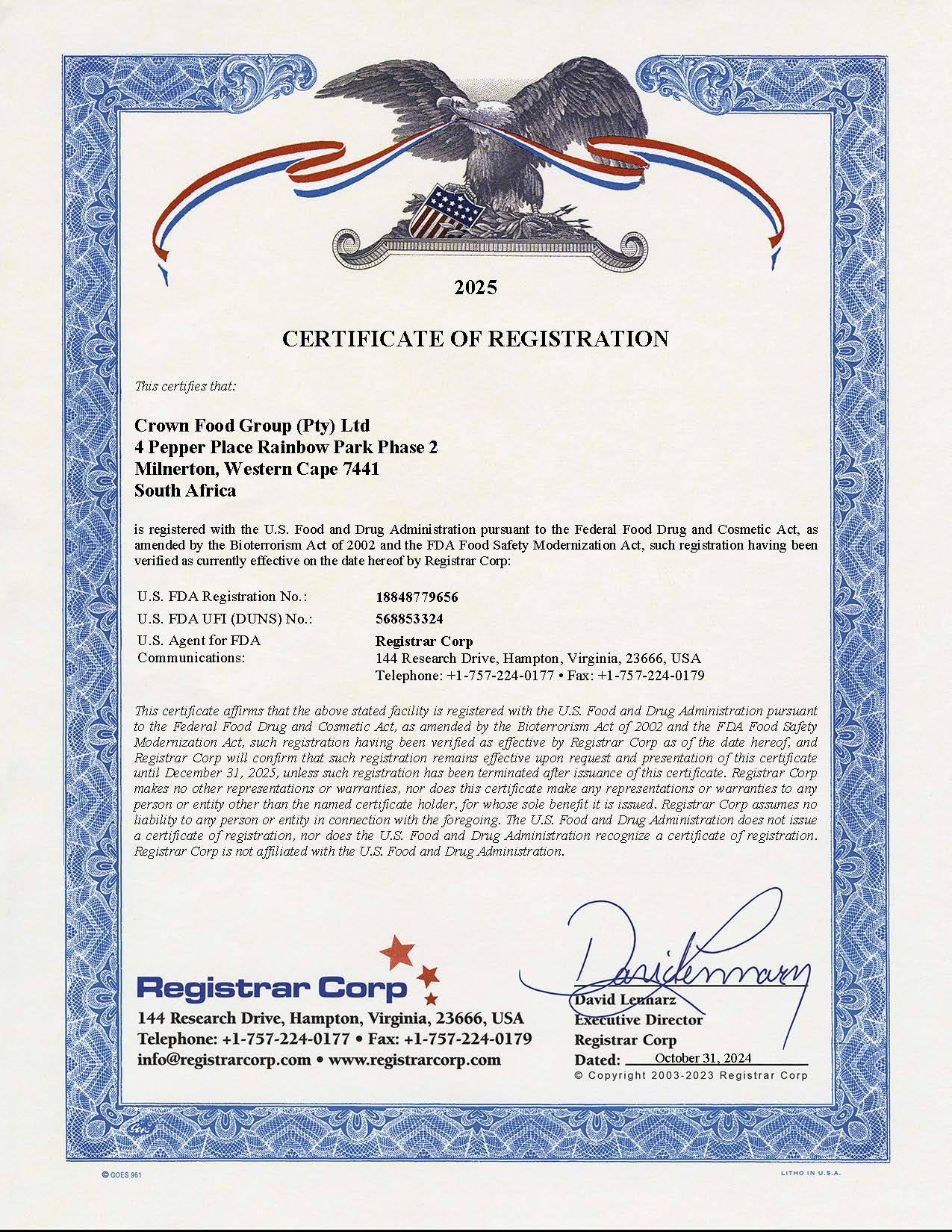Crown Certifications - Crown National | Superior Products and Equipment ...