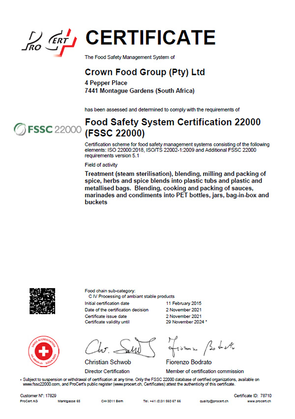 Crown Certifications - Crown National | Superior Products and Equipment ...