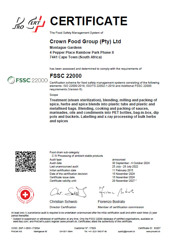 Crown Certifications - Crown National | Superior Products and Equipment ...